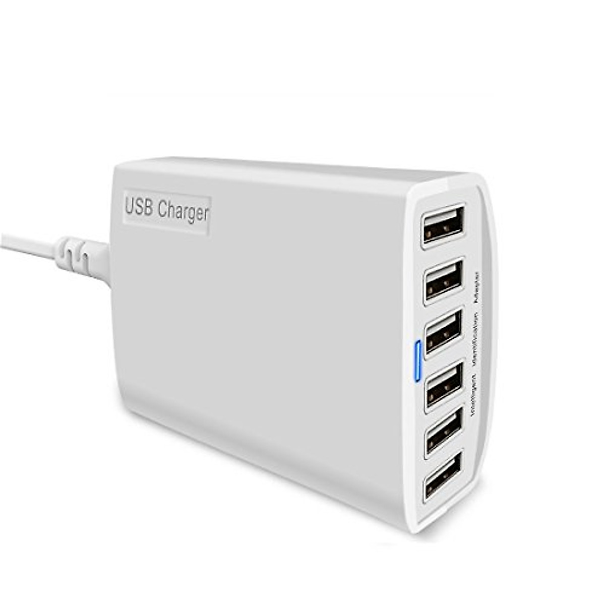 USB Charger, CIVIE High Speed 60W Multiport USB Charger 6-Port USB Desktop Charger Station Hub with PowerSmart Technology for Smartphone, iPhone, Samsung, Huawei, Ipad, Table and More