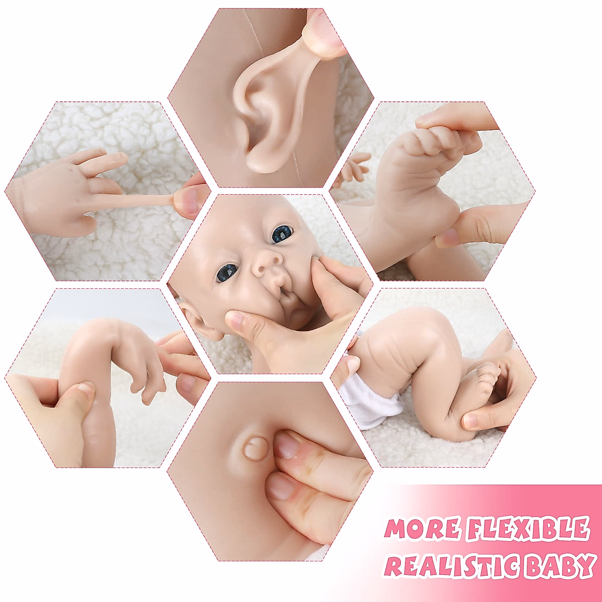 IVITA 19 inch Full Silicone Realistic Reborn Baby Boy Doll, Not Vinyl, Weighted Body, Imaginative Play