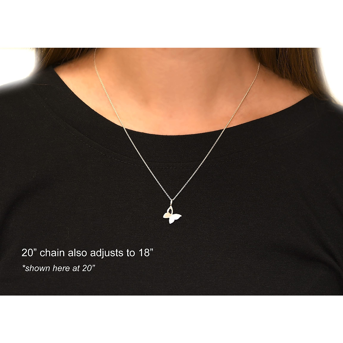 EFYTAL Condolence Gifts, 925 Sterling Silver Butterfly Necklace in Remembrance, Sympathy Gift for Passing of Loved One, Condolences Jewelry for Her