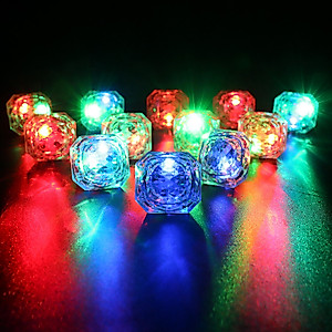 Konsait Flashing Led Light up Rings Bachelorette Party Favors Toys Grow in The Dark Party Suppiles Diamond Bling Rings for Birthday Weddings Bridal Shower Decorations (13pcs)