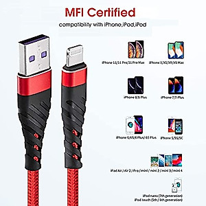 (2 Pack) Long iPhone Charger 10ft for [MFi Certified],CyvenSmart 10 Foot Lightning Cable Fast Charging Cord 10 Feet for iPhone 12/12 Pro/11/11 Pro/11 Pro Max/XS/XS Max/XR/X/8/8 Plus/7/7 Plus/6 Plus