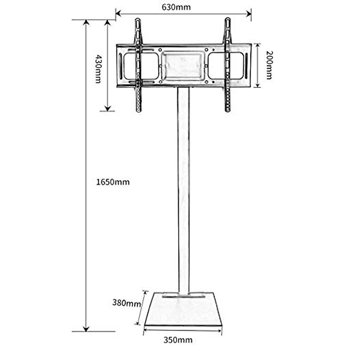 TV Brackets for Wall Mount Tall TV Stand for 65 Inch TV Corner Unit,Black Adjustable Heavy Duty Swivel Universal Floor Stands for for Plasma/LCD/LED OLED TVs