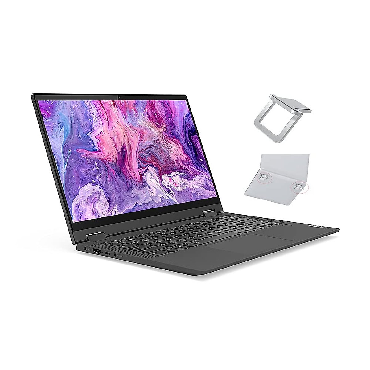 Lenovo Flex 5 14" FHD IPS 2-in-1 Touchscreen Laptop | AMD Ryzen 7 4700U 8-Core | 8GB DDR4 RAM | 512GB SSD | Backlit Keyboard | Fingerprint Reader | Win 10 | with Laptop Stand Bundled