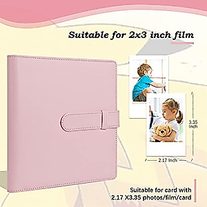 256 Pockets Photo Album for Fujifilm Instax Mini LiPlay 12 11 9 8 40 Evo 7S Instant Camera/Mini Link Printer, Polaroid Snap Touch PIC-300 Z2300 Mint Zip Instant Camera Printer(Baby Pink)