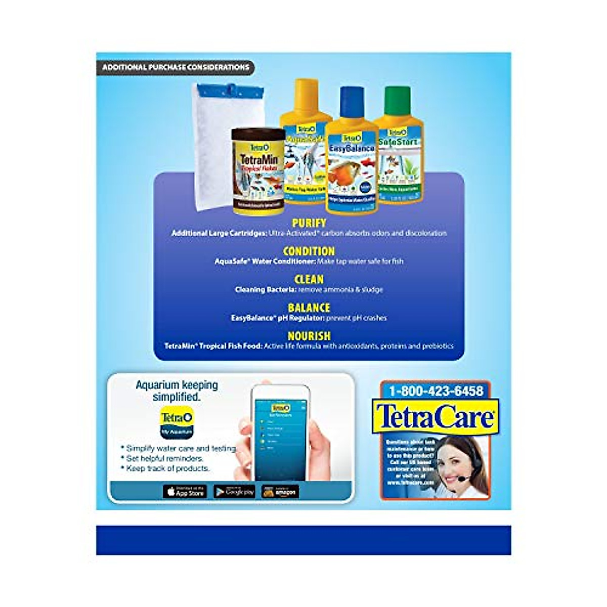 Tetra Whisper IQ Power Filter, 175 GPH, with Stay Clean Technology, 30 Gallons