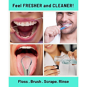 Tongue Scraper for Adults - Oral Care Tool to Remove Plaque, Fight Bad Breath and Enhance Teeth Care, Ergonomic Handle for Better Hygiene also for Kids, Comes With Storage Box, Easy Use, Sterilizable