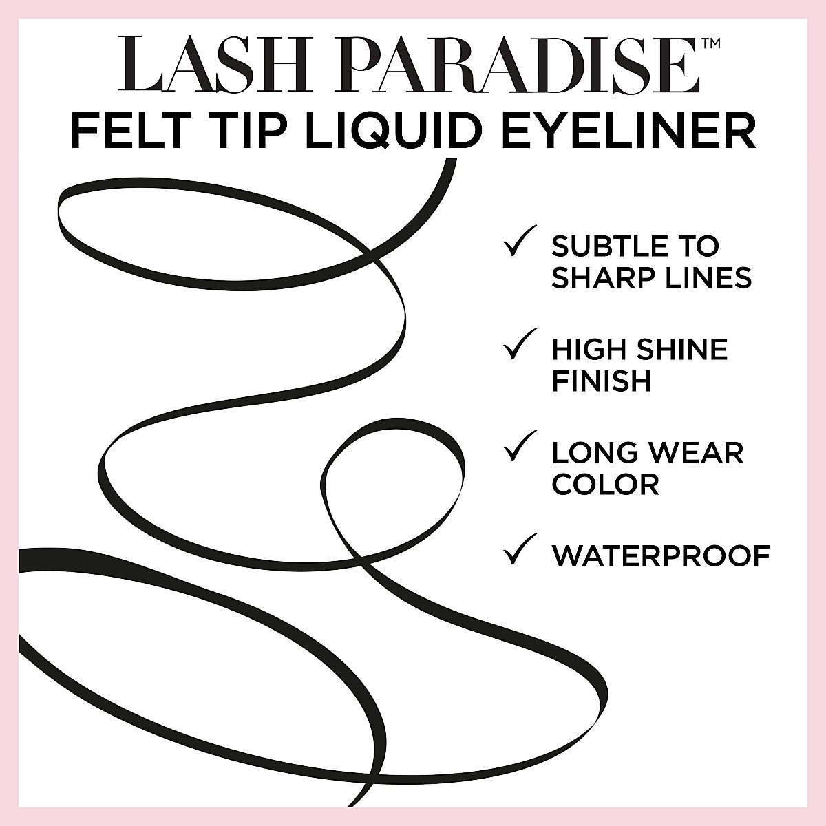 L'Oreal Paris Cosmetics Voluminous Lash Paradise Liquid Eyeliner, Black, 0.05 Fluid Ounce