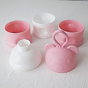 Portable Bird Feeder Cups Bird Food Water Treat Box Parrot Food Storage Container，Pet Travel Feeder(Pink)