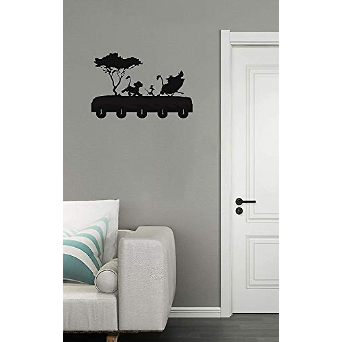 Hakuna Matata Wood Key Holder, Key Rack, Sweet Home Hook Hanger and Multiple Personalized Design Key Rack for Home, Entryway, Living Room, Bathroom, Kitchen(A3)