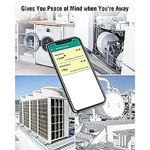 MOCREO SW2 Water Leak Detector Sensor with 95dB Alarm, Hub Required, No Subscription Fee, Home Wireless Flood Monitor for Basement, Laundry, Pipe Leakage, Sink Overflow