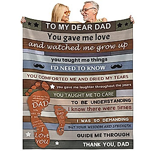 Gifts for Dad, Dad Birthday Gift, to My Dad Blanket Gifts from Daughter Son, Christmas Fathers Day Birthday Gifts for Dad, Unique Gifts for dad who Wants Nothing, Best Dad Gifts, 60"x80"