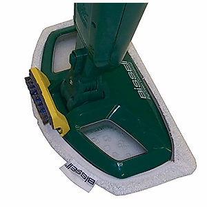 Bissell Commercial-BGST1566 Steam Mop Power Steamer, 12.5" wide, comes with Two soft pads for every day and one scrubby pad for heavy messes,Green