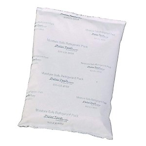 Polar Tech TP8/MS Ice Brix Viscous Gel Moisture Safe Refrigerant Cold Pack, 4" Length x 6-1/2" Width x 3/4" Thick (Case of 18), White