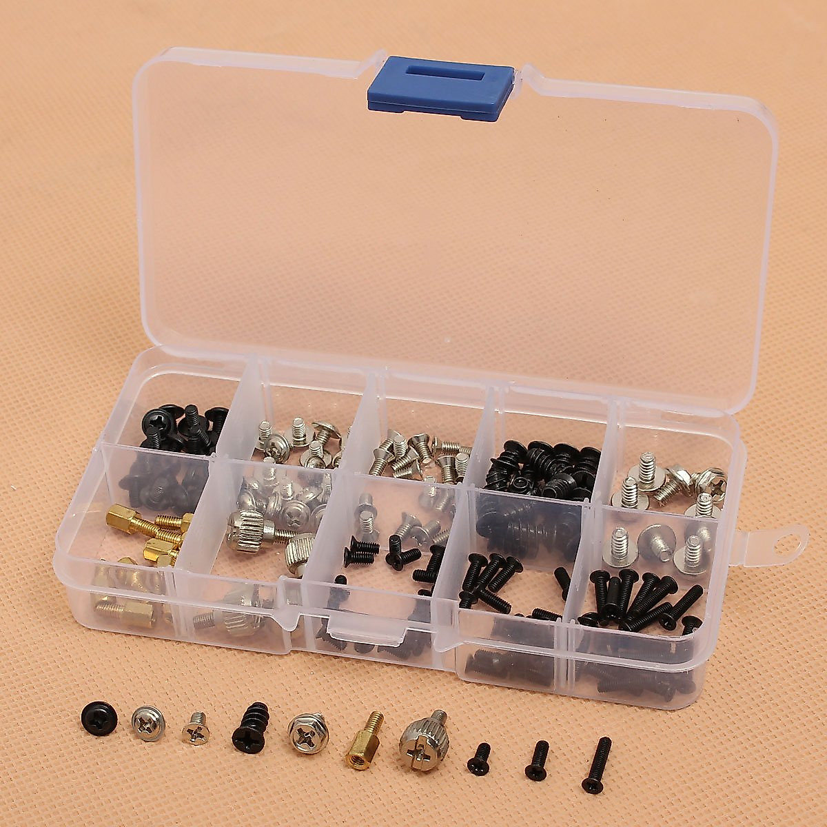 LTEFTLFL 165pcs Computer Screws for Motherboard PC Case CD-ROM Hard Disk Notebook Screws