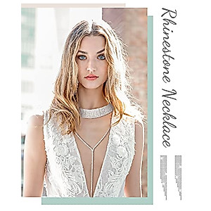 5 Pieces Silver Clutch Purse Rhinestone Evening Purses Crystal Jewelry Set Include Rhinestone Tassel Necklace Bangle Bracelet Dangle Fringe Earrings Ring for Women Wedding Party Bridal Handbag