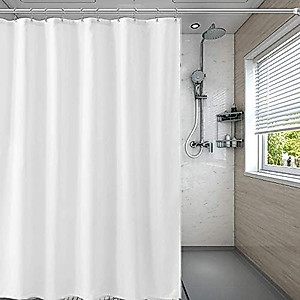CenYouful Shower Curtain Rings, Rust-Resistant Metal Double Roller Glide Hooks, Set of 12 Chrome Rings