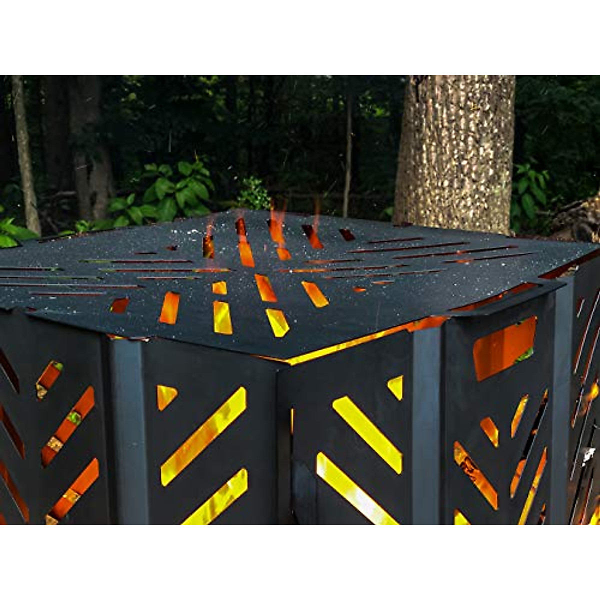 Camco Burn Bin | Features Hand-Oiled structurally Reinforced Side and Base Panels (L) x 22 (W) x 45-inches (H) (51250), Large Bin