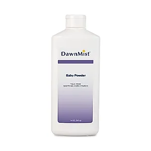Dukal BP1412 Dawn Mist Baby Powder, Cornstarch, 14 oz., Pack of 12