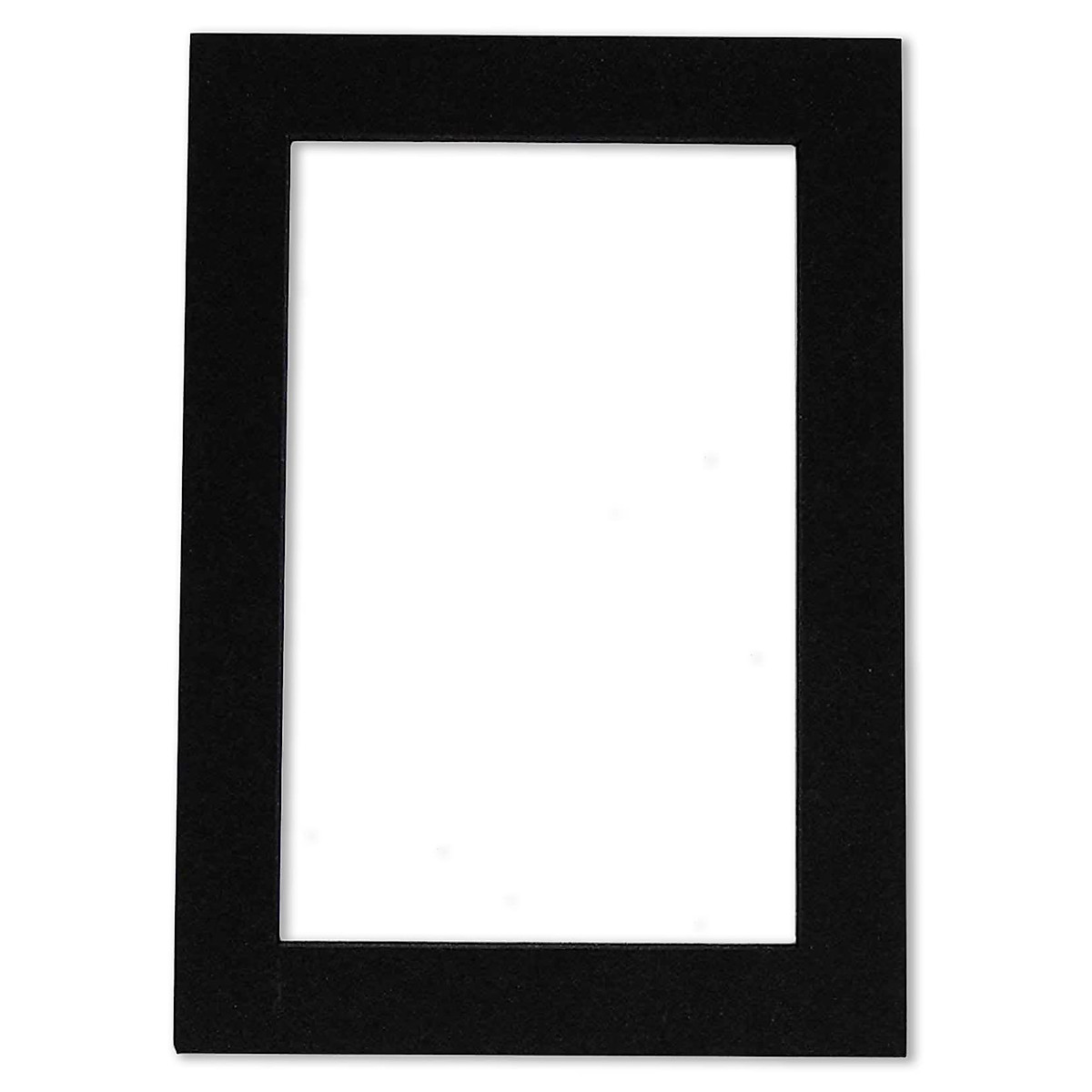 8x10 Mat Bevel Cut for 6x8 Photos - Acid Free Black with Black Core Precut Matboard - for Pictures, Photos, Framing - 4-ply Thickness