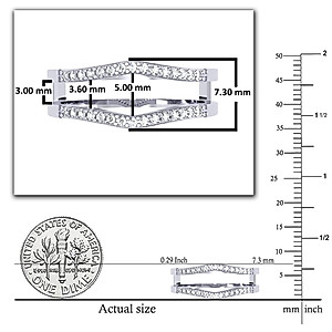 Dazzlingrock Collection Round White Diamond Wedding Enhancer Ring for Women (0.18 ctw) in White Gold, Size 8