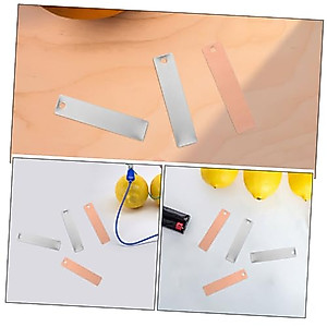 JOINPAYA 8 Pairs Fruit Battery Experiment Supplies Copper Zinc Strip Zinc DIY Fruit Battery Materials Electrode Strip for Electroplating