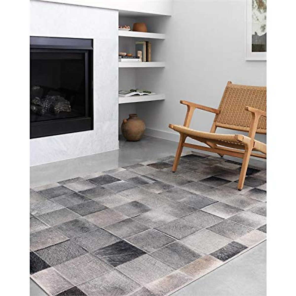 Loloi II Maddox Collection MAD-06 Charcoal/Grey, Contemporary 3'-6" x 5'-6" Accent Rug