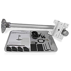StarTech.com Single Monitor Stand - Adjustable - Supports Monitors 12'' to 34" (30.9lb/14kg) - Premium - Single Screen VESA Monitor Mount Stand - Silver , TAA (ARMPIVSTND)