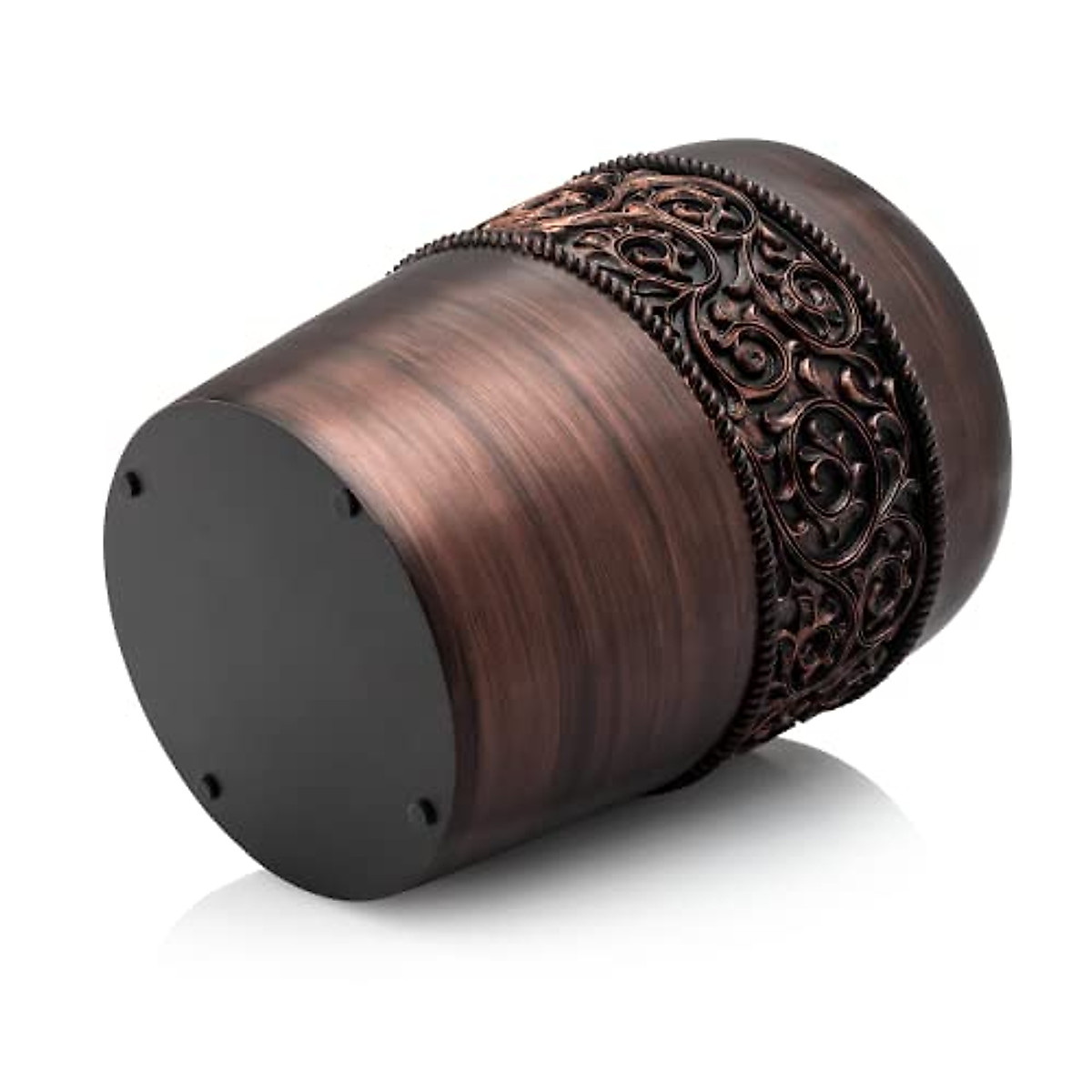 Essentra Home Small Trash Can – Decorative Bronze Wastebasket Ideal for Bathroom, Bedroom or Office – Garbage Can with 2.2 Gallon Capacity – Bronze Collection