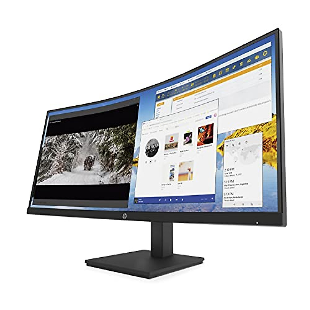 HP 34-inch Curved Monitor VA W-QHD 5ms 100Hz Display (M34d, Black)