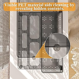 Fowooyeen Under Sink Organizer Storage: Kitchen Sink Organizer Pull Out 2-Tier Sliding Basket Drawer, Multi-Purpose Storage Shelf for Kitchen Bathroom (Black, 1 Pack)