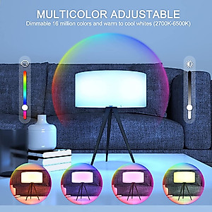 CRESTIN Smart Light Bulbs LED, RGBCW Color Changing Light Bulbs 2.4GHz WiFi &Bluetooth, Dimmable, Music Sync, Schedules, A19 E26, 9W=60W, 800LM Work with Alexa&Google Assistant, No Hub Required 2 Pack