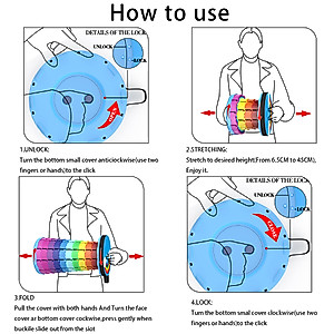 ALEVMOOM Portable Collapsible Stool with Cushion Retractable Folding Telescoping Stool for Adults Sturdy Capacity 440lbs Foldable Camping Stool for Outdoor Hiking Garden BBQ with Bag