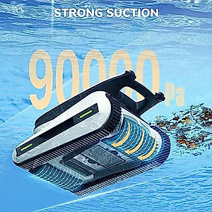 Seauto Shark Cordless Robotic Pool Vacuum Cleaner Waterline Cleaning, Wall-Climbing, Intelligent Route Planning (Multi)