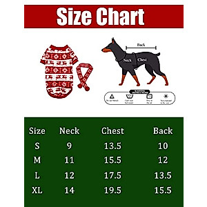 Coomour Dog Christmas Shirt Deer Pet Clothes Dogs Xmas Soft Shirts with Christams Bandanas Apparel Pupy Elf Costume Outfits for Small Dogs and Cats (M)