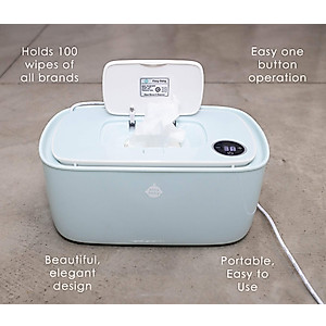 EZ Baby Trendy Wipes Warmer Dispenser Holder - Portable, Plugin, Comfortable Diaper Changing Experience - Infant, Newborn, Baby- (Pink)