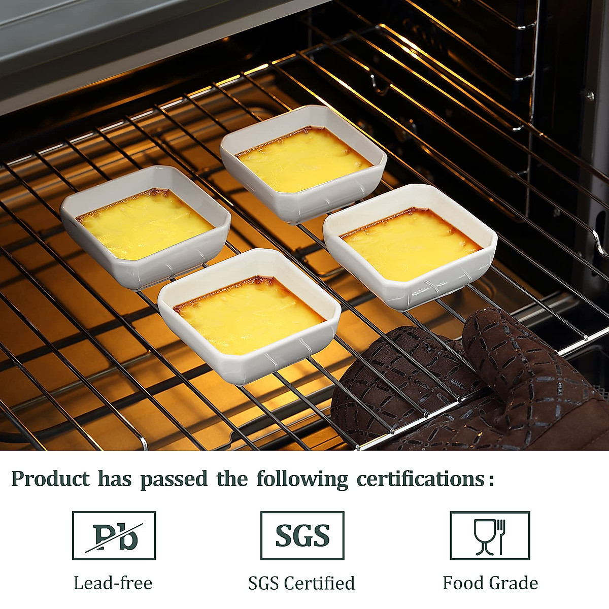 Yedio Porcelain Bowls Set and Porcelain Square Bowl Bundle