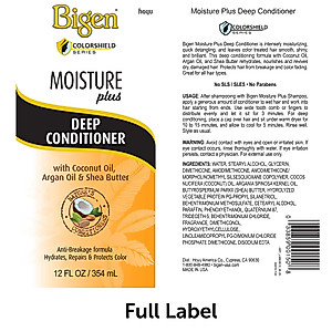Bigen Colorshield Moisture Plus Deep Conditioner 12 fl oz (Pack of 2)