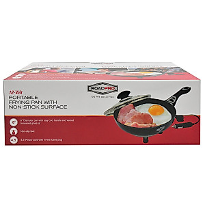 Roadpro RPSL-335 12V Portable Frying Pan Frying Pan Black Small