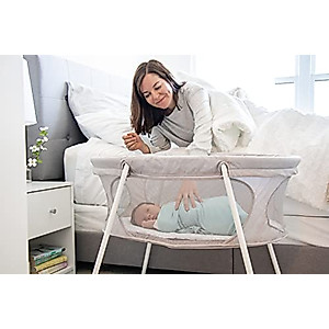 Regalo Baby Basics™ Infant Bassinet, Gray, Portable and Collapsible, Includes Padded Insert