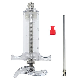 20ml Plastic Syringe with 10Ga Blunt Tip Needle 4" and Storage Caps - Great for Refilling Vegetable Glycerin - Glue Applicator - Oil Dispensing