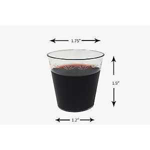 Shot Glasses Premium 1oz Clear Plastic Disposable Cups 700 ct VALUE PACK, Perfect Container for Jello Shots, Condiments, Tasting, Sauce, Dipping, Samples