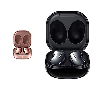 SAMSUNG Galaxy Buds Live True Wireless Earbuds & SAMSUNG Galaxy Buds Live True Wireless Earbuds US Version Active Noise Cancelling Wireless Charging Case Included, Mystic Black