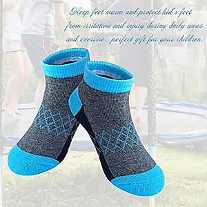 Tsmollyu 12 Pairs Boy Socks Half Cushioned Low Cut Socks Ankle Athletic Cotton Socks For Little Big Kids Age 3-10(7-10 Years)