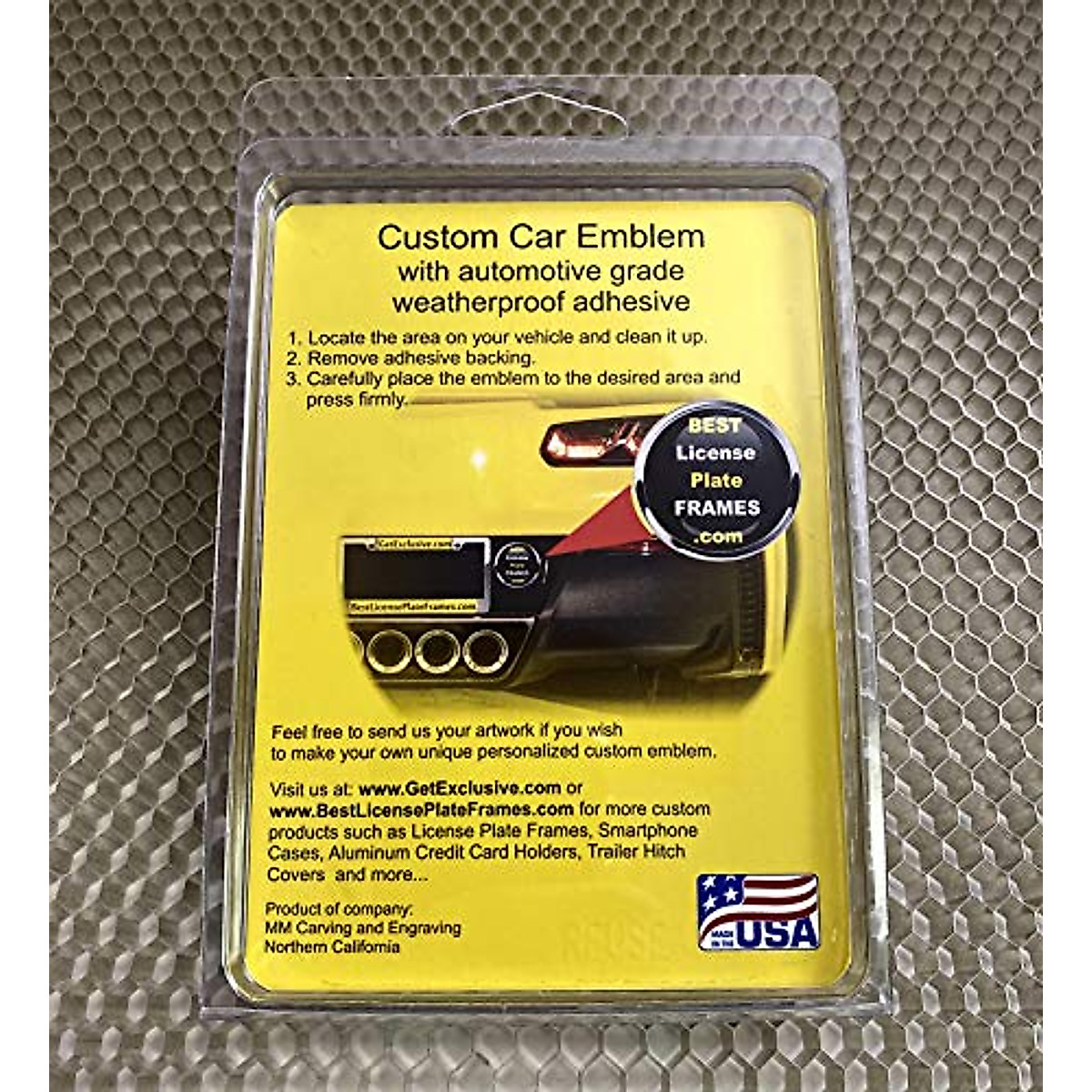 [Officially Licensed Product] - US Army 3D Domed CAR Emblem Badge Sticker Chrome Metal Round Bezel