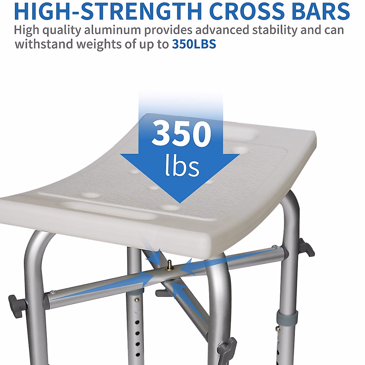 DEZOON Shower Chair for Elderly Shower Seat for Inside Shower Tool-Free Shower Stool Small with 5 Adjustable Heights Bathtub Chairs for Disabled,Seniors