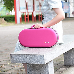 RLSOCO Hard Case for Dyson Airwrap Complete Long/Complete Styler HS08 HS05 HS01 - Fits 4pcs Long Barrels or Short Barrels - Pink (Case Only,Hair Styler is not Included)