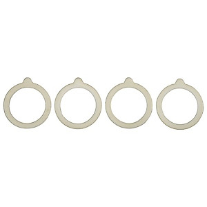 HIC Silicone Replacement Gasket Seals, Fits Regular Mouth Canning Jars, 3.75 x 3.75-Inches, Set of 4