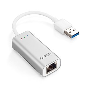 Anker USB 3.0 to Ethernet Adapter, USB 3.0 to Gigabit Ethernet Adapter, Aluminum Portable USB-A Adapter, Compatible with MacBook Pro 2015, MacBook Air 2017, and More