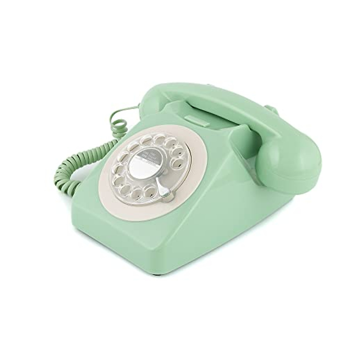 GPO 746 Rotary 1970s-style Retro Landline Phone - Curly Cord, Authentic Bell Ring