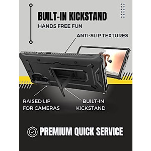 ArmadilloTek Vanguard Designed for Samsung Galaxy Note 10+Plus Case (2019 Release) Military Grade Full-Body Rugged with Kickstand Without Built-in Screen Protector - Black